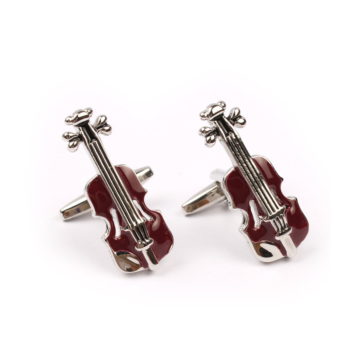 Violin Cufflinks | Brown Fiddle Cufflink | Music Instrument Cuff Links ...
