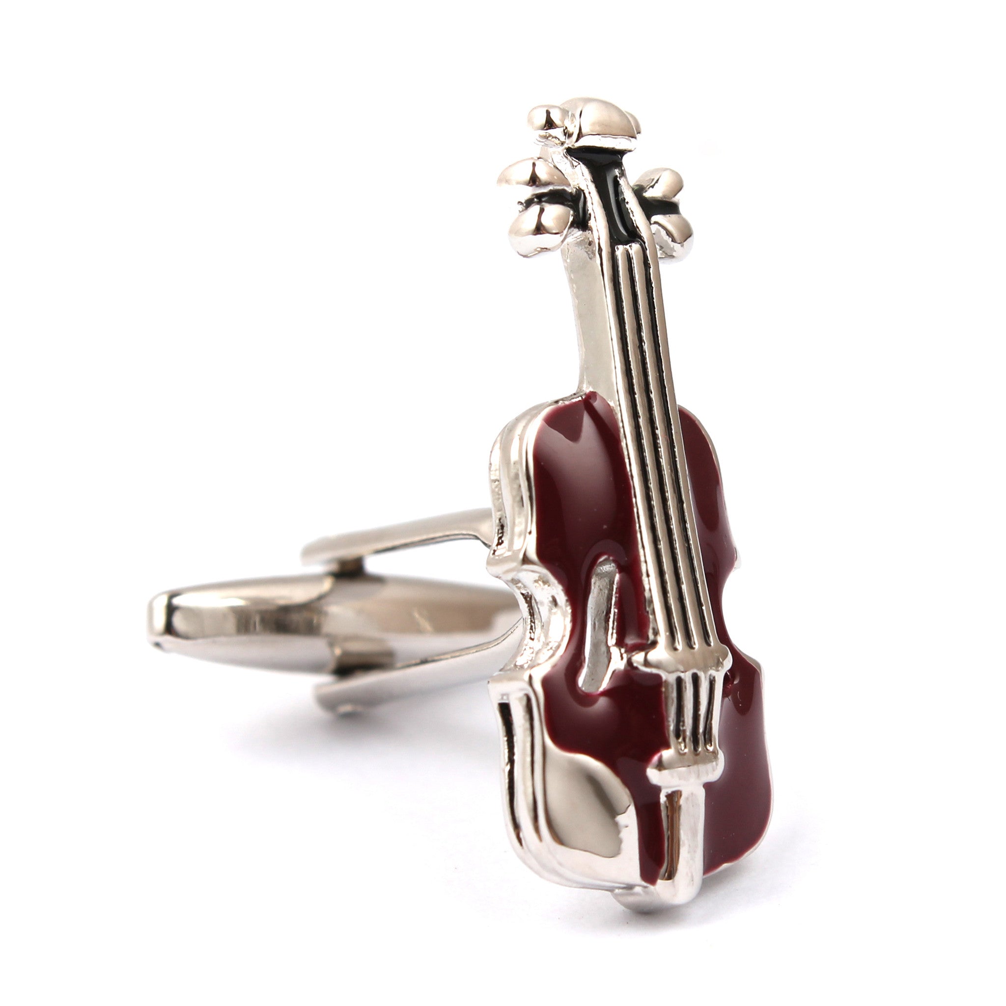 Violin Cufflinks | Brown Fiddle Cufflink | Music Instrument Cuff Links ...