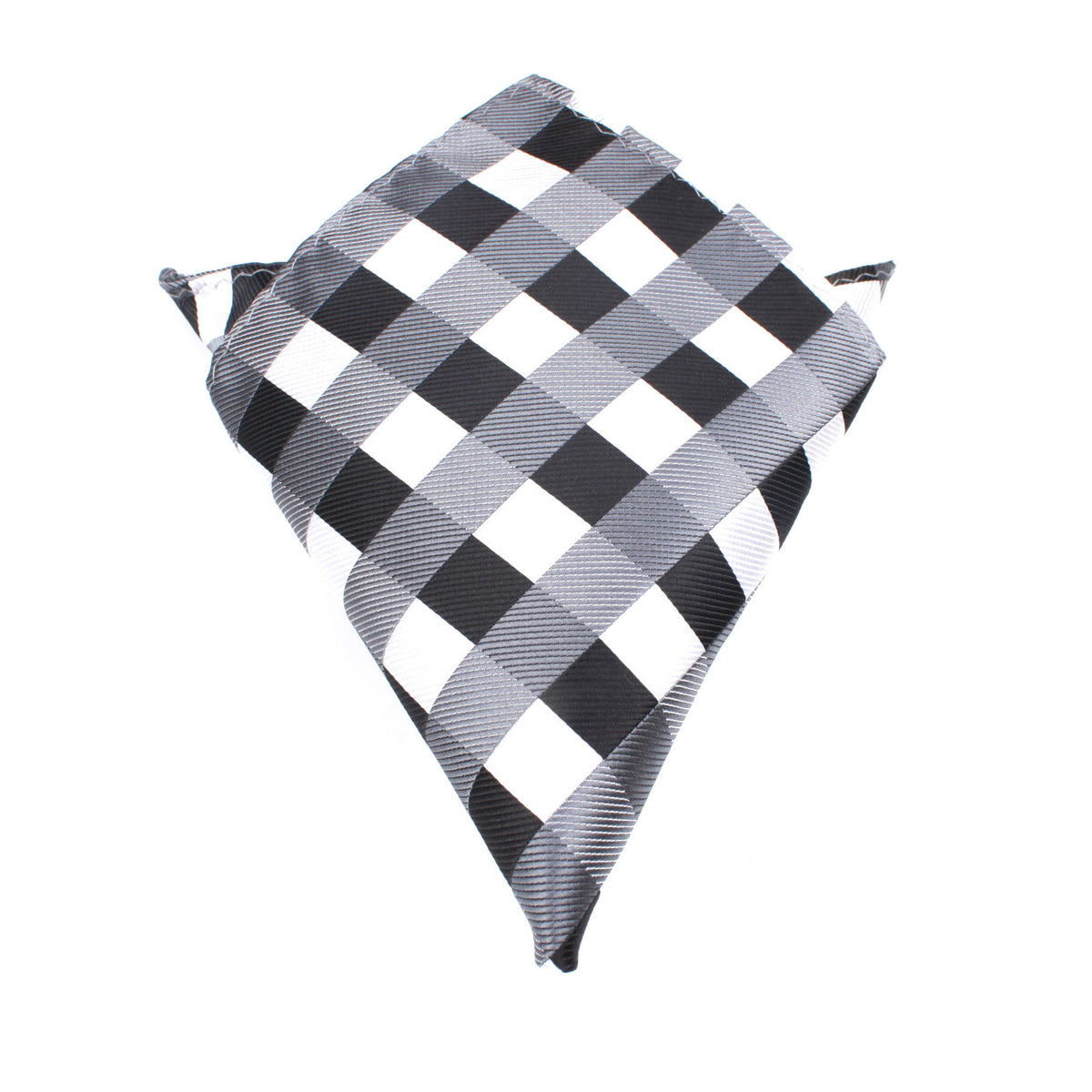 Black White Grey Checkered Pocket Square | Mens Suit Handkerchief ...