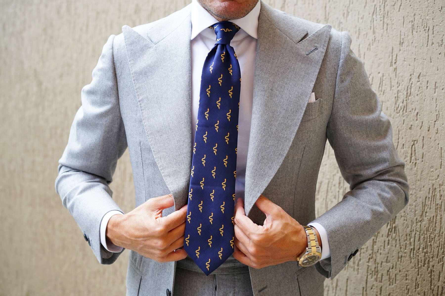 Yellow Snake Necktie | Animal Print Tie for Men | Novelty Neck Ties AU ...